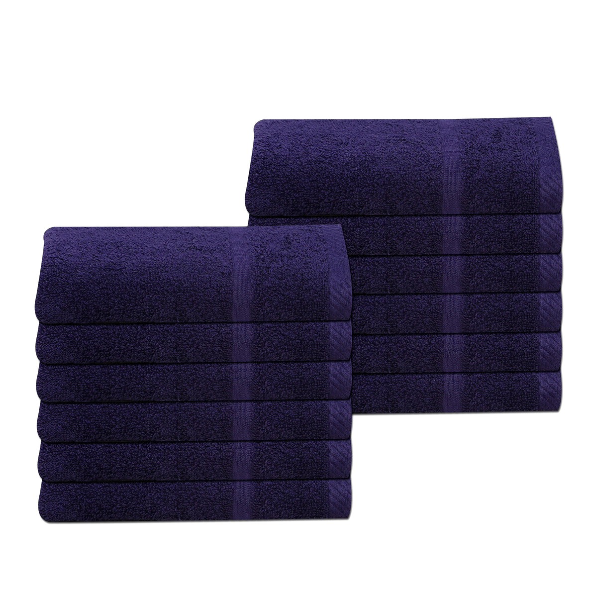 Navy Blue Gym Sport Small Hand Towels 30 x 85cm 100% Cotton 450gsm ...